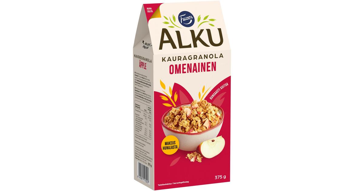 Fazer Alku Omenainen kauragranola 375 g | S-kaupat ruoan verkkokauppa