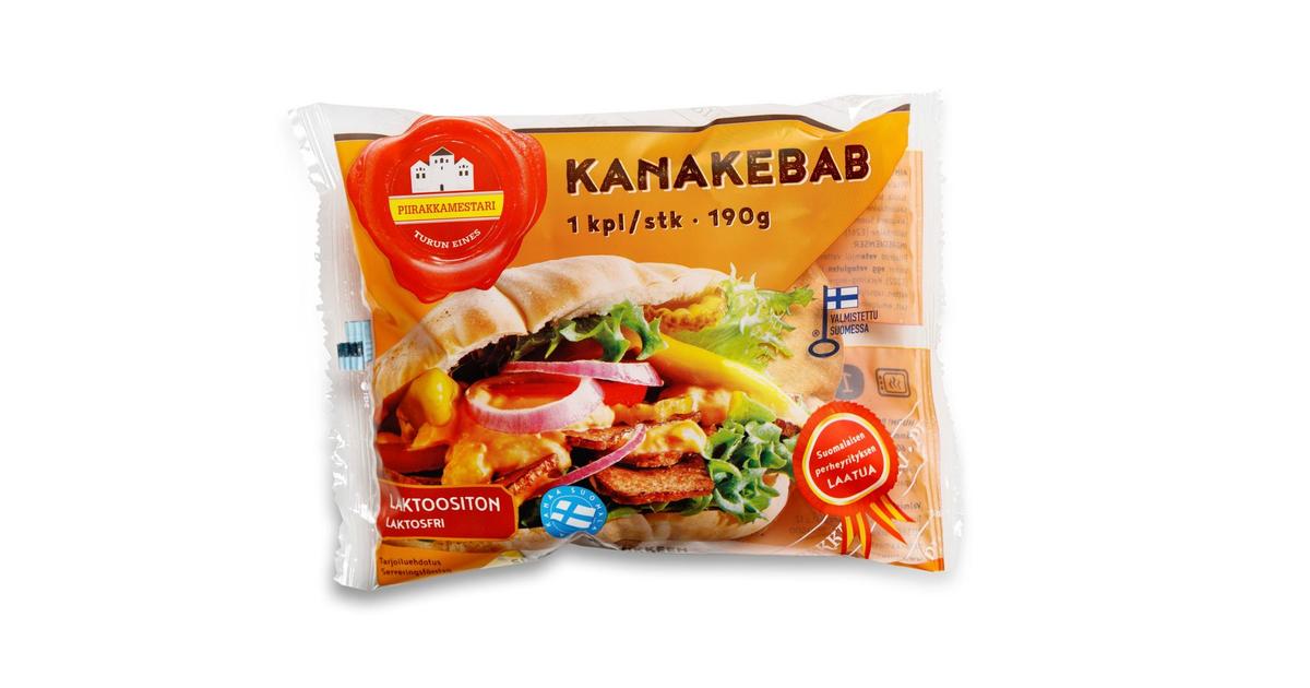 Piirakkamestari Kana-kebab 1kpl 190g | S-kaupat ruoan verkkokauppa