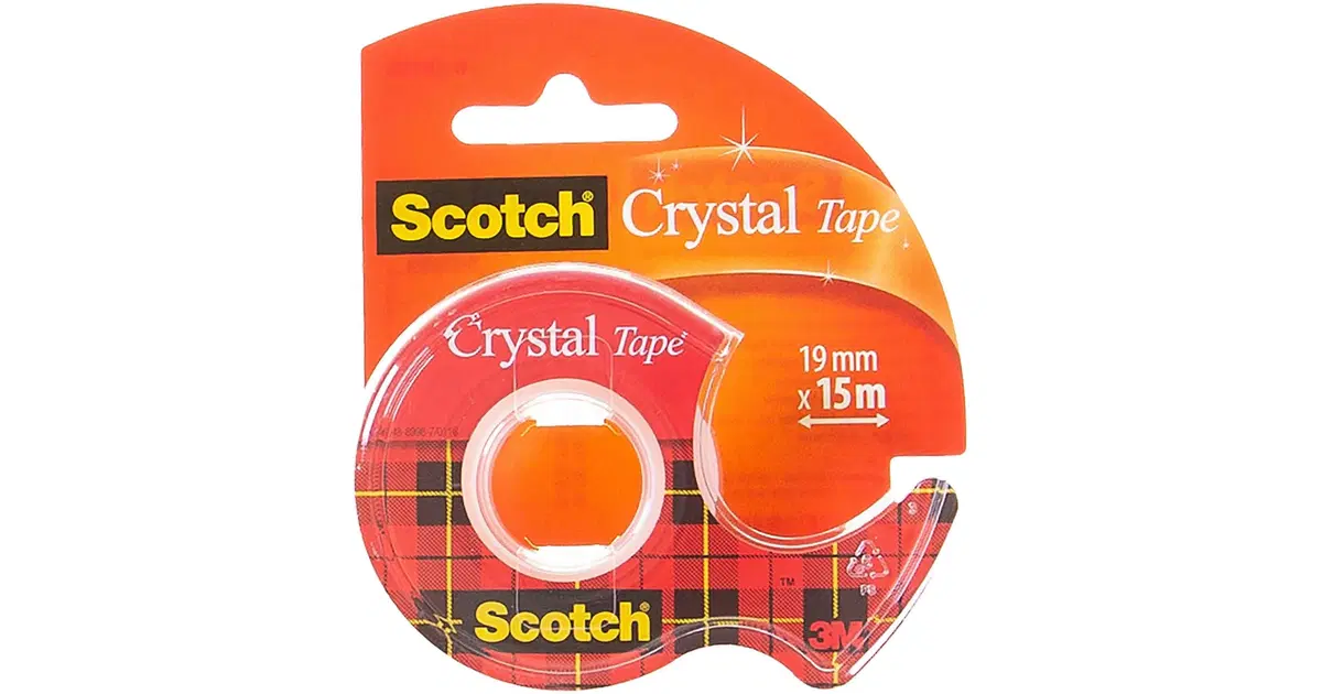 Scotch® Crystal Clear-teippi, 19 mm x 15 m, 1 rulla + käsiteline | S ...