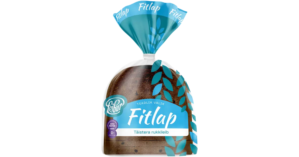 Leibur Fitlap Täisterarukkileib D-Vitamiiniga 390 G | Prisma | alati ...