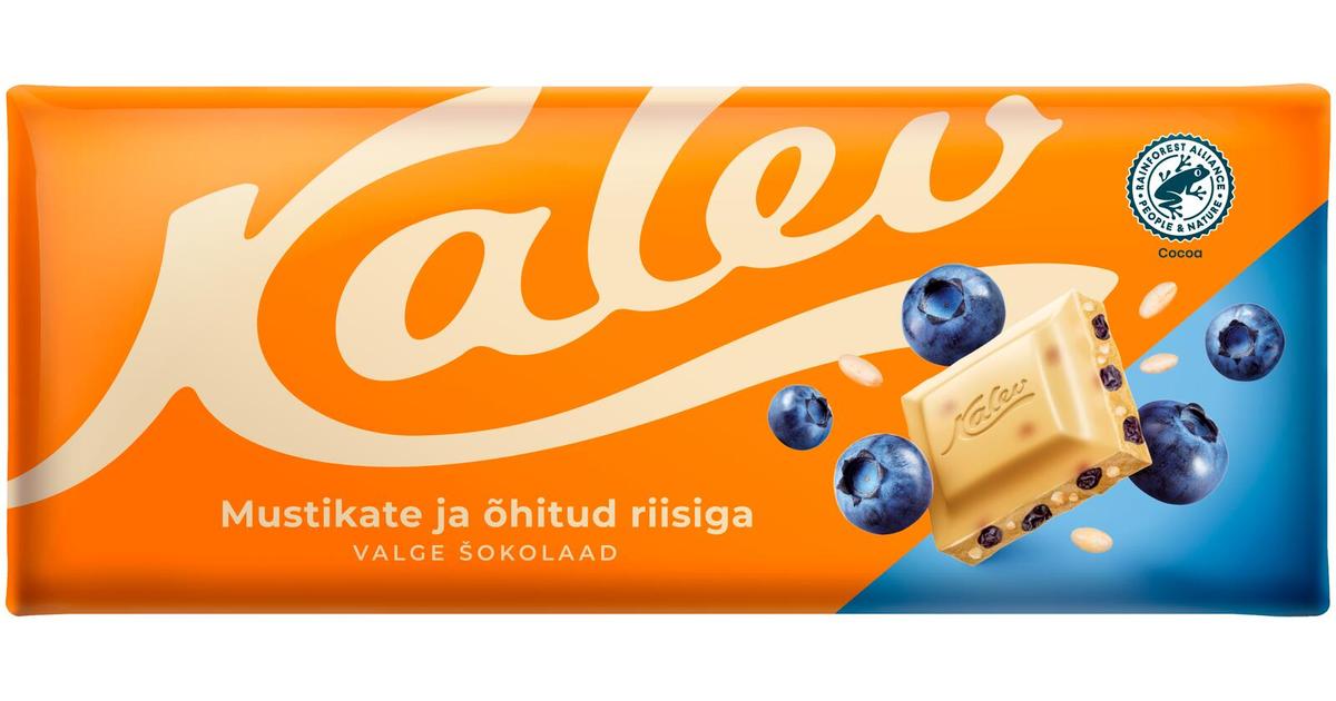Kalev õhitud riisi ja mustikatega valge šokolaad 200 g | Prisma | alati ...