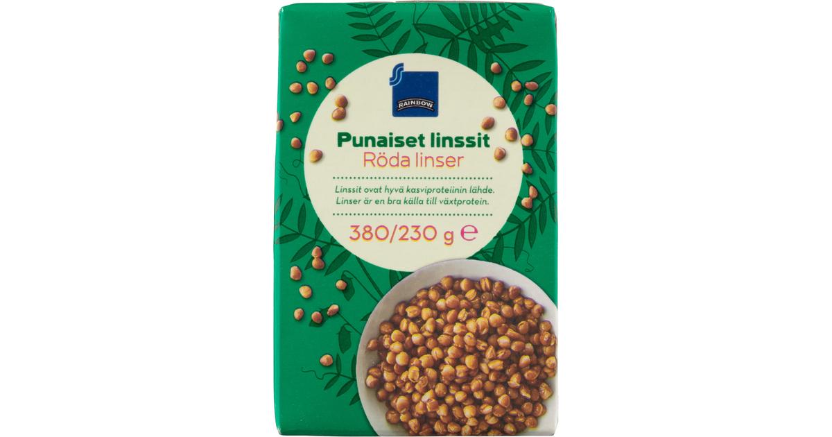 Rainbow punaiset linssit suolaliemessä 380 g | S-kaupat ruoan verkkokauppa