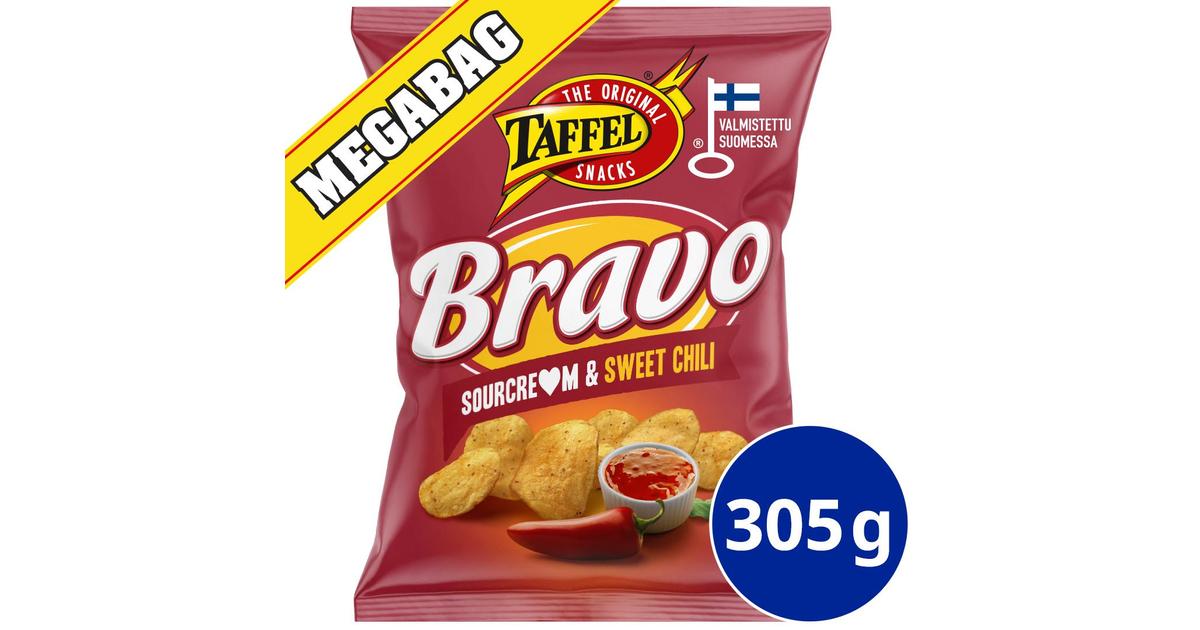 Taffel Bravo sourcream & sweet chili maustettu sipsi 305g | S-kaupat ...
