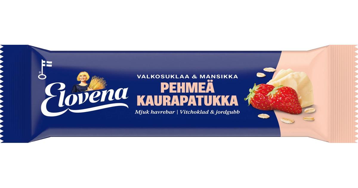 Elovena 30g valkosuklaa & mansikka pehmeä kaurapatukka | S-kaupat ruoan ...
