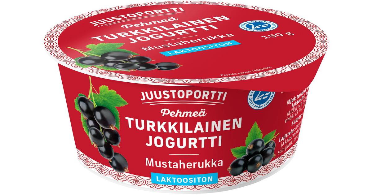 Juustoportti Pehmeä turkkilainen jogurtti 150 g mustaherukka laktoositon | S-kaupat ruoan ...