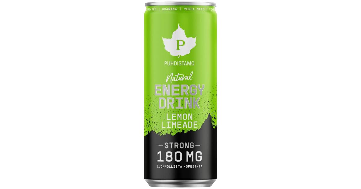 Puhdistamo Natural Energy Drink Strong Lemon Limeade 330 ml | S-kaupat ...