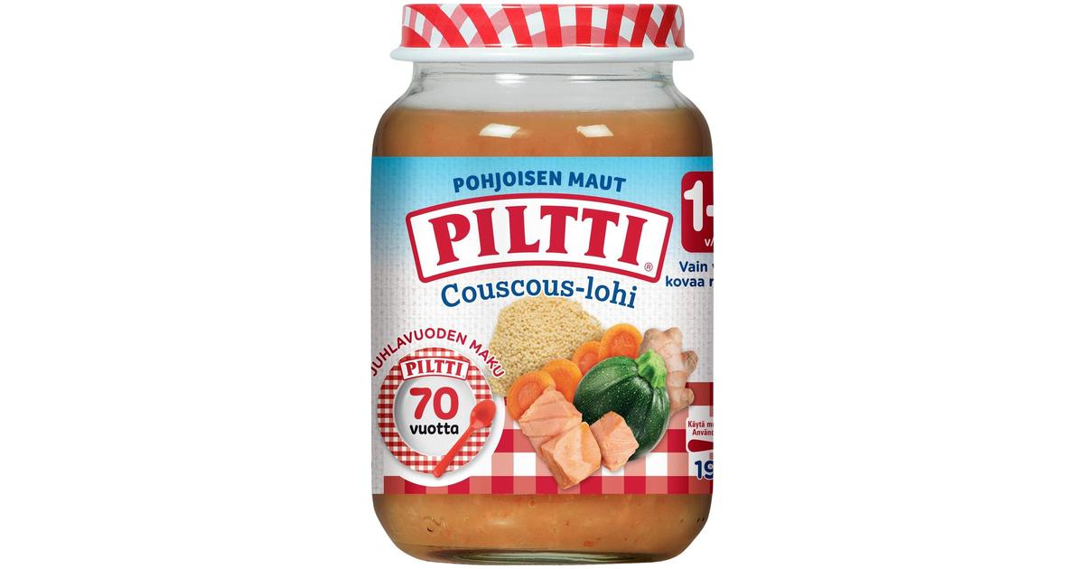 Piltti Pohjoisen maut 190g Couscousia ja lohta lastenateria 1-3v | S ...