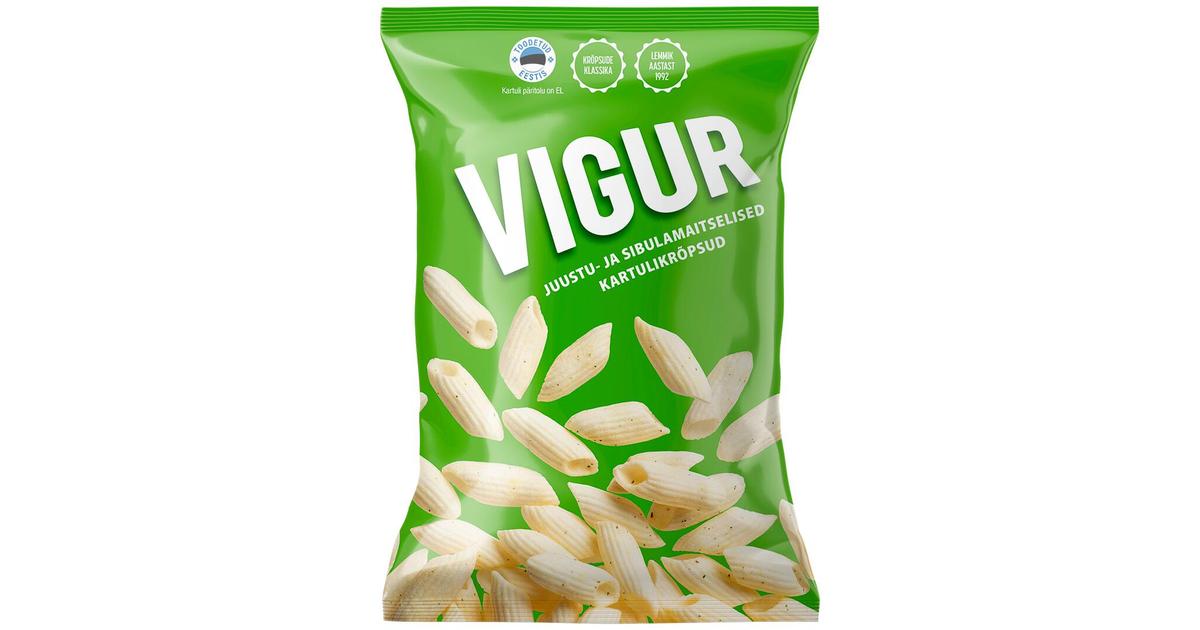 Vigur krõpsud juustu ja sibulaga 90 g | Prisma | alati odavad hinnad ...