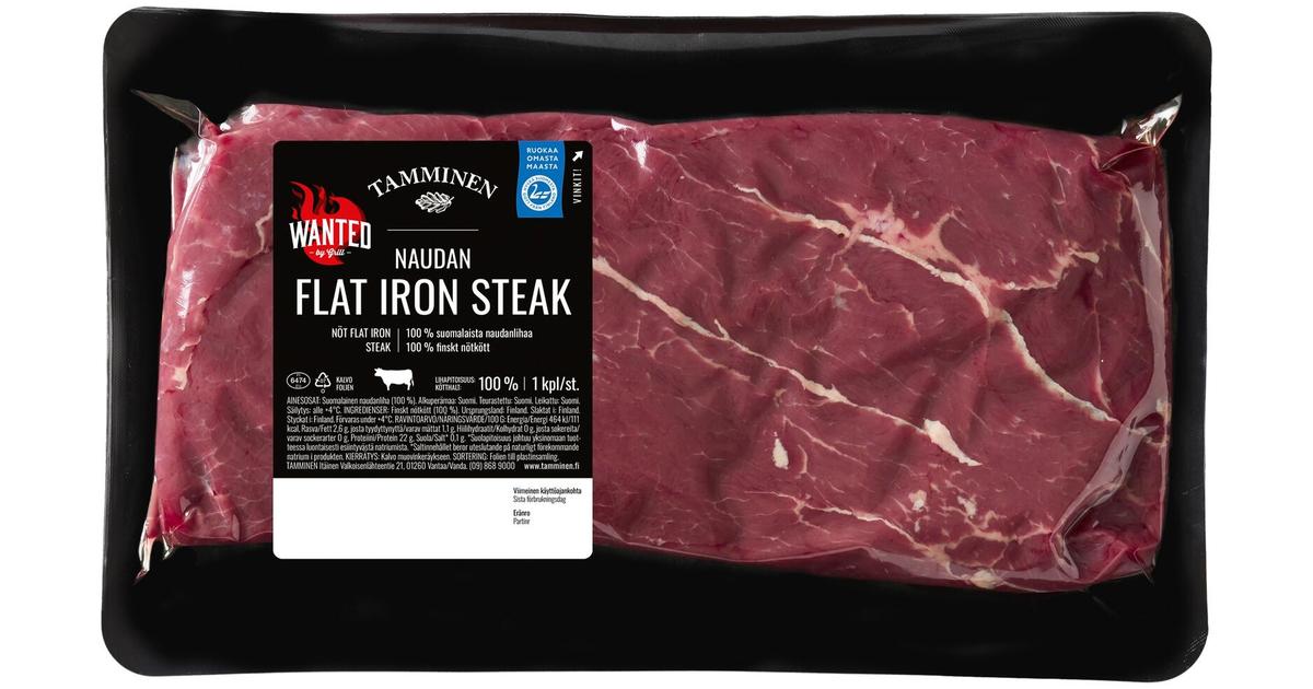 Tamminen naudan flat iron steak n450g | S-kaupat ruoan verkkokauppa