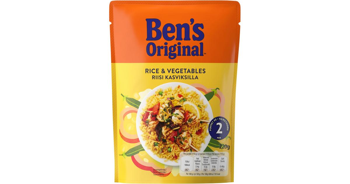 Ben's Original Valmisriisi kasviksilla 220g | S-kaupat ruoan verkkokauppa