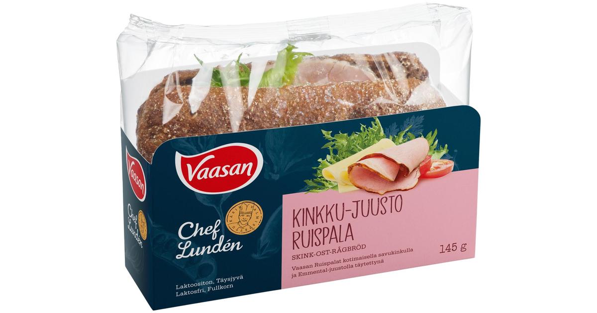 Chef Lundén Vaasan Kinkku-juusto Ruispala 145g | S-kaupat ruoan ...