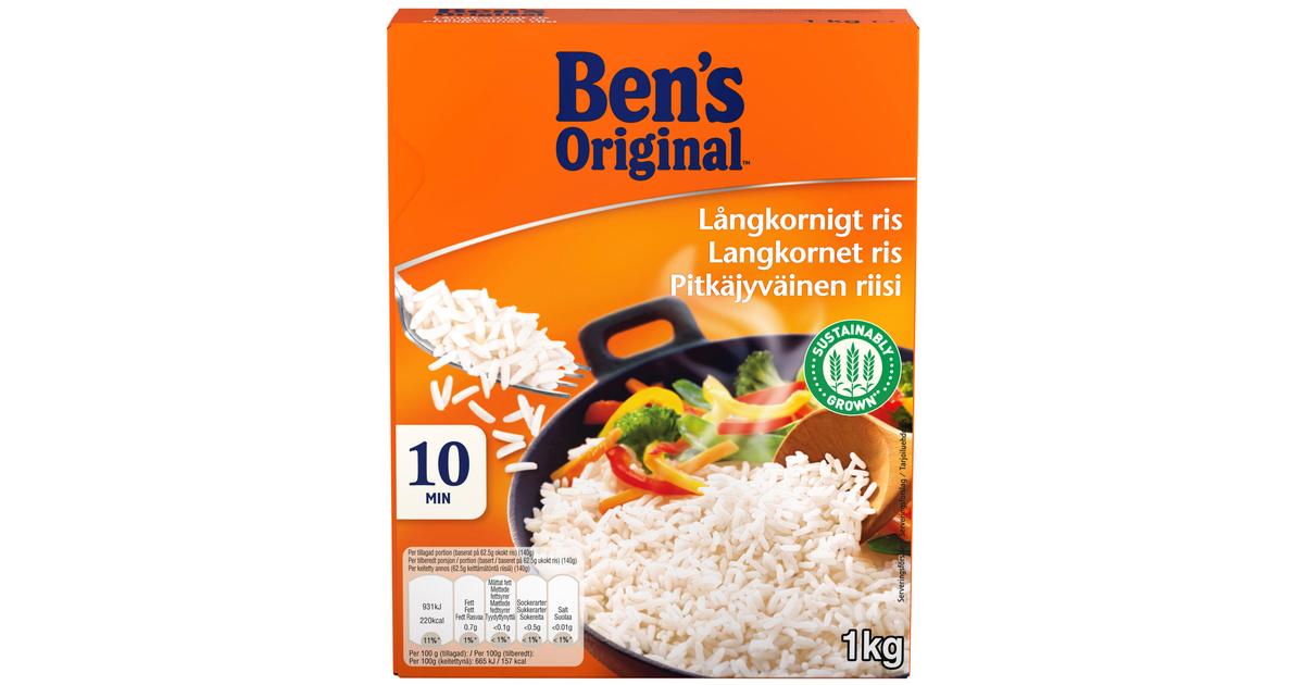 Ben's Original Pitkäjyväinen riisi 1kg | S-kaupat ruoan verkkokauppa Ben's Original Pitkäjyväinen riisi 1kg | S-kaupat ruoan verkkokauppa