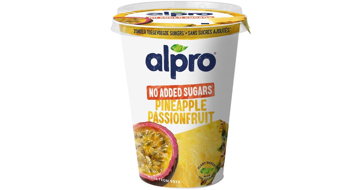 Alpro More fruit, No added sugars Hapatettu soijavalmiste ananas ...