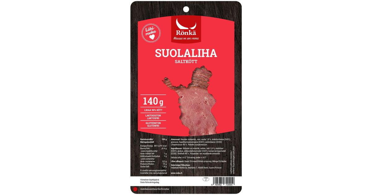 Rönkä Suolaliha 140g siivu | S-kaupat ruoan verkkokauppa