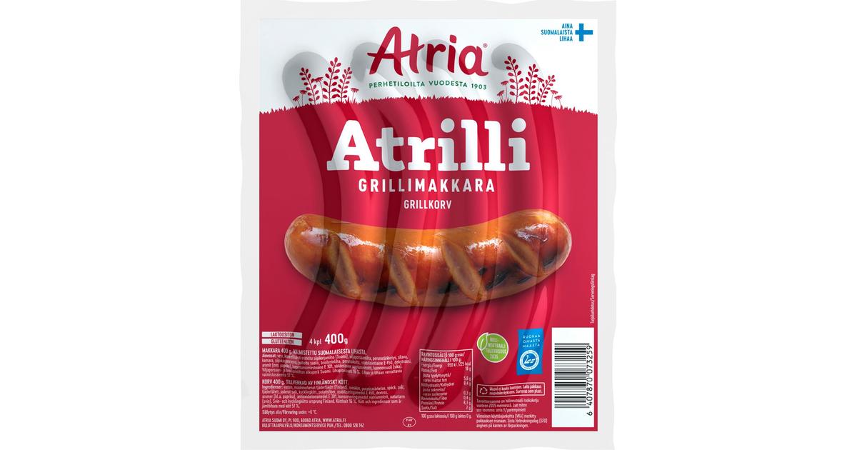 Atria Atrilli Grillimakkara 400g | S-kaupat ruoan verkkokauppa