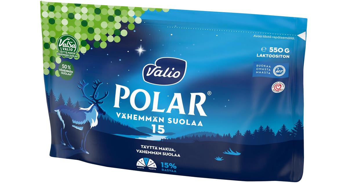 Valio Polar® Vähemmän suolaa 15 % e550 g ValSa® | S-kaupat ruoan ...