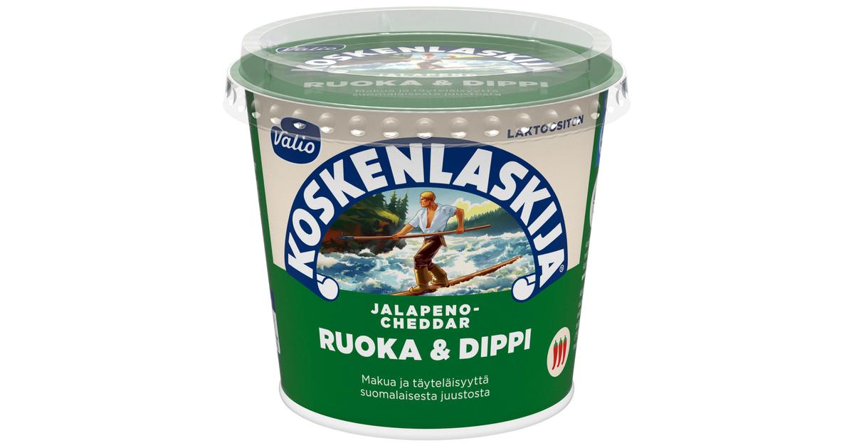 Valio Koskenlaskija® Ruoka & Dippi e250 g jalapeno-cheddar laktoositon ...