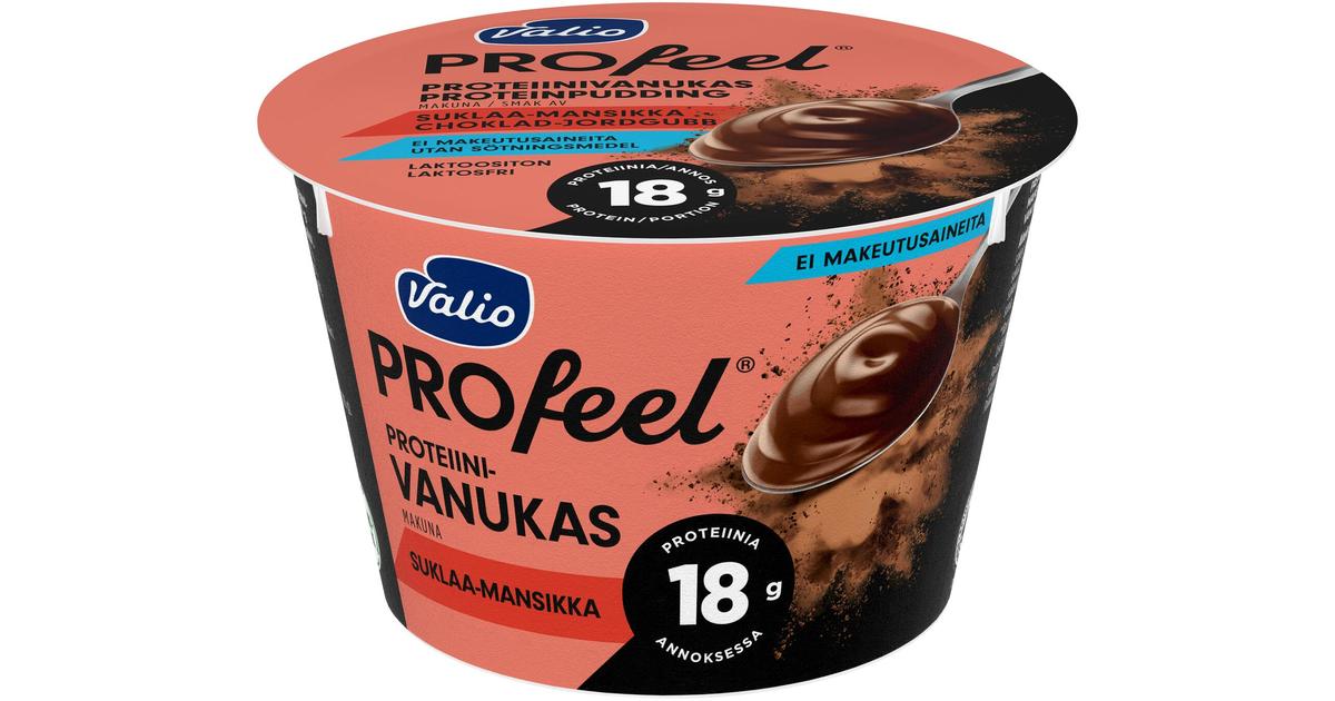 Valio PROfeel® proteiinivanukas 185 g suklaa-mansikka makeutusaineeton ...