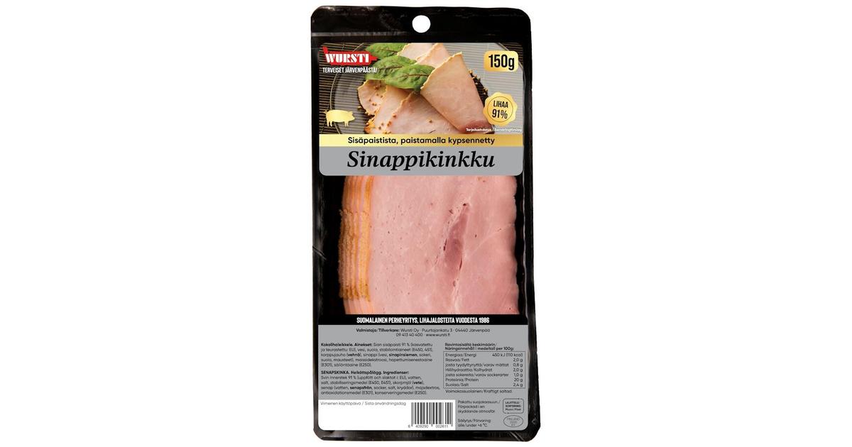 Wursti 150g Sinappikinkku siivutettu | S-kaupat ruoan verkkokauppa
