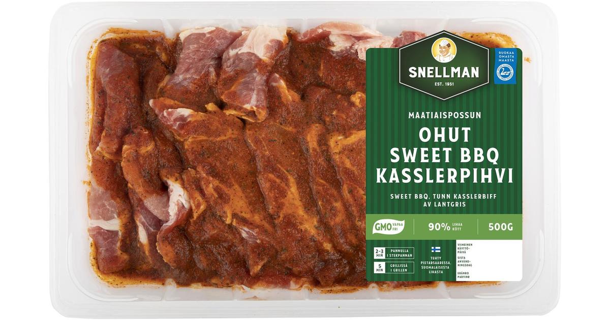 Snellman Maatiaispossun ohut sweet bbq kasslerpihvi 500 g | S-kaupat ...