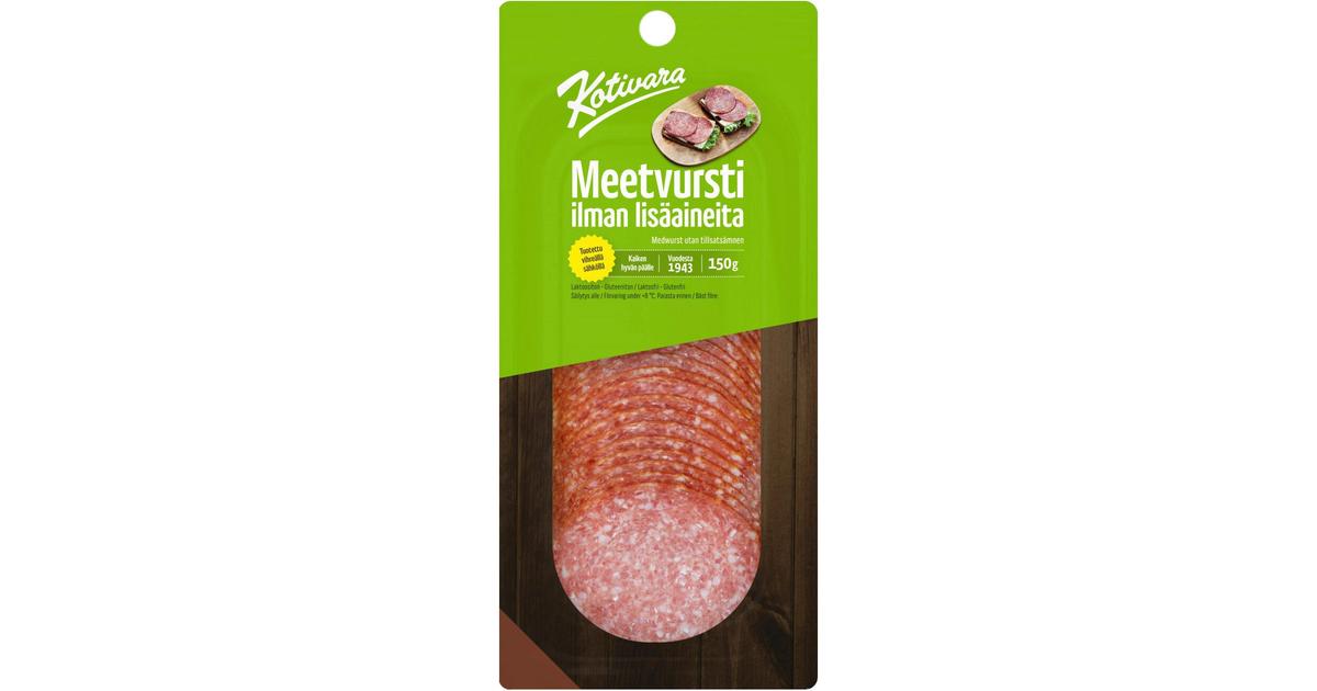 Kotivara meetvursti ilman lisäaineita 150 g | S-kaupat ruoan verkkokauppa