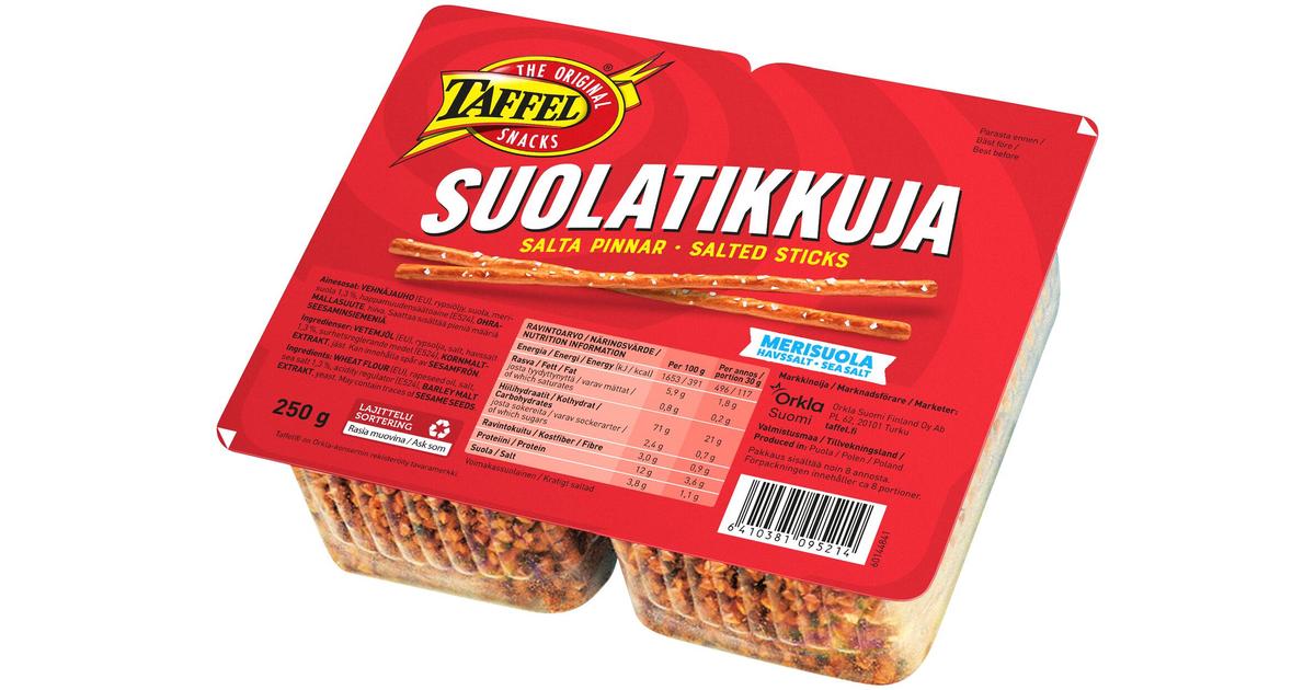 Taffel Suolatikut leivottu snacks 250g | S-kaupat ruoan verkkokauppa