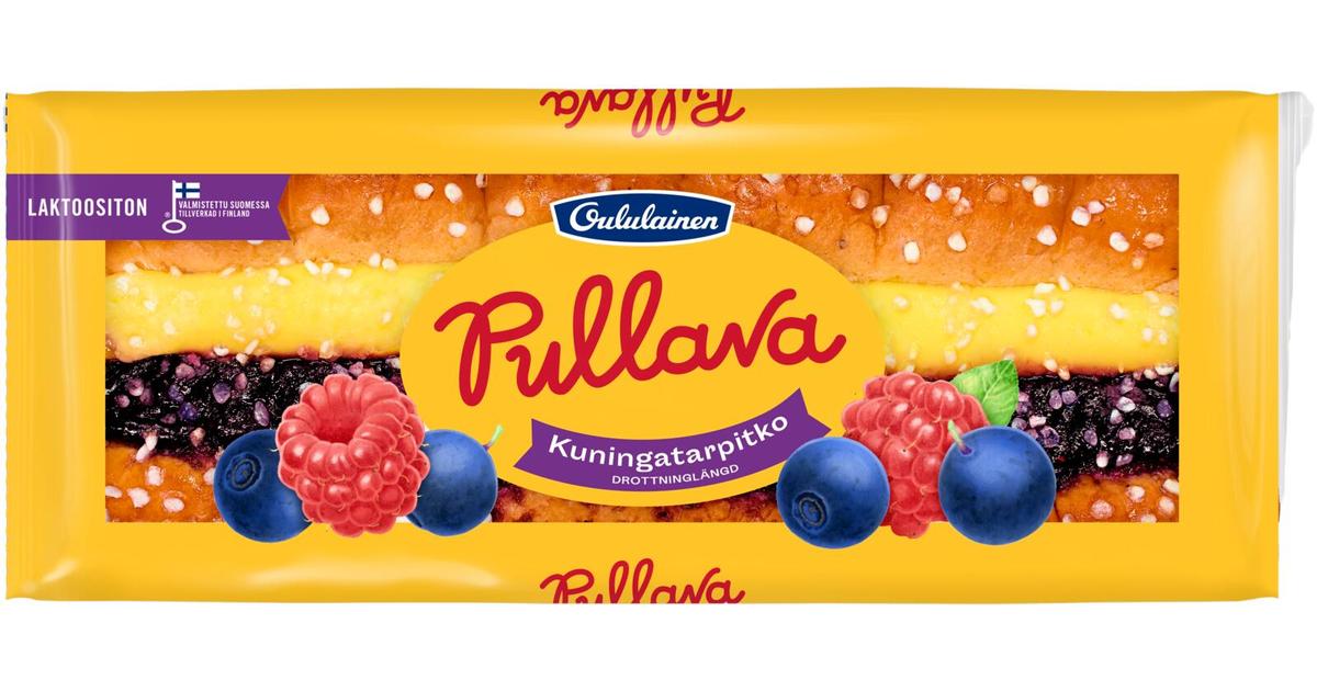 Oululainen Pullava Kuningatarpitko mustikka-vadelma 420g, täytepitko ...