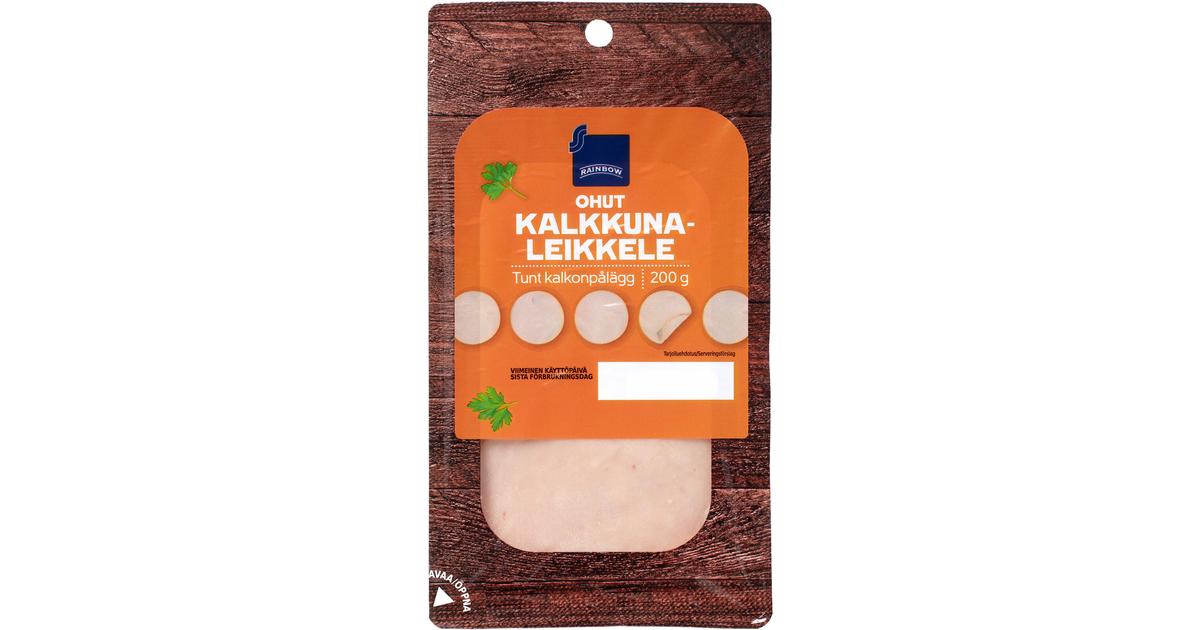 Rainbow Ohut Kalkkunaleikkele 200g | S-kaupat ruoan verkkokauppa