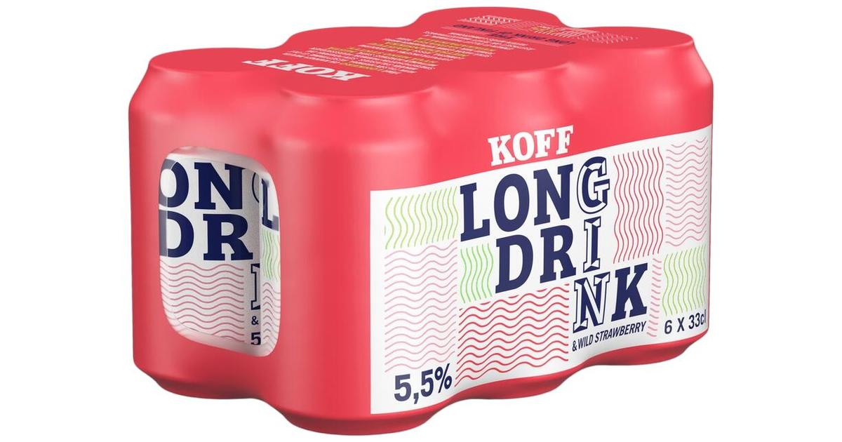 6-pack Koff Long Drink Wild Strawberry long drink 5,5 % tölkki 0,33 L ...