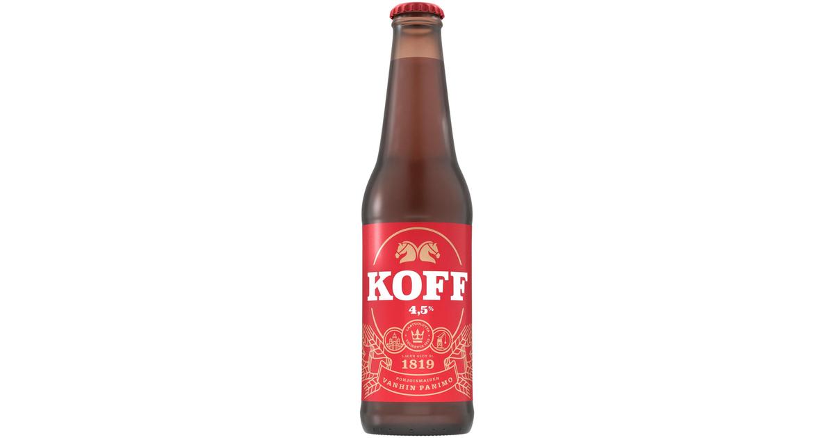 Koff Lager olut 4,5 % lasipullo 0,33 L | S-kaupat ruoan verkkokauppa