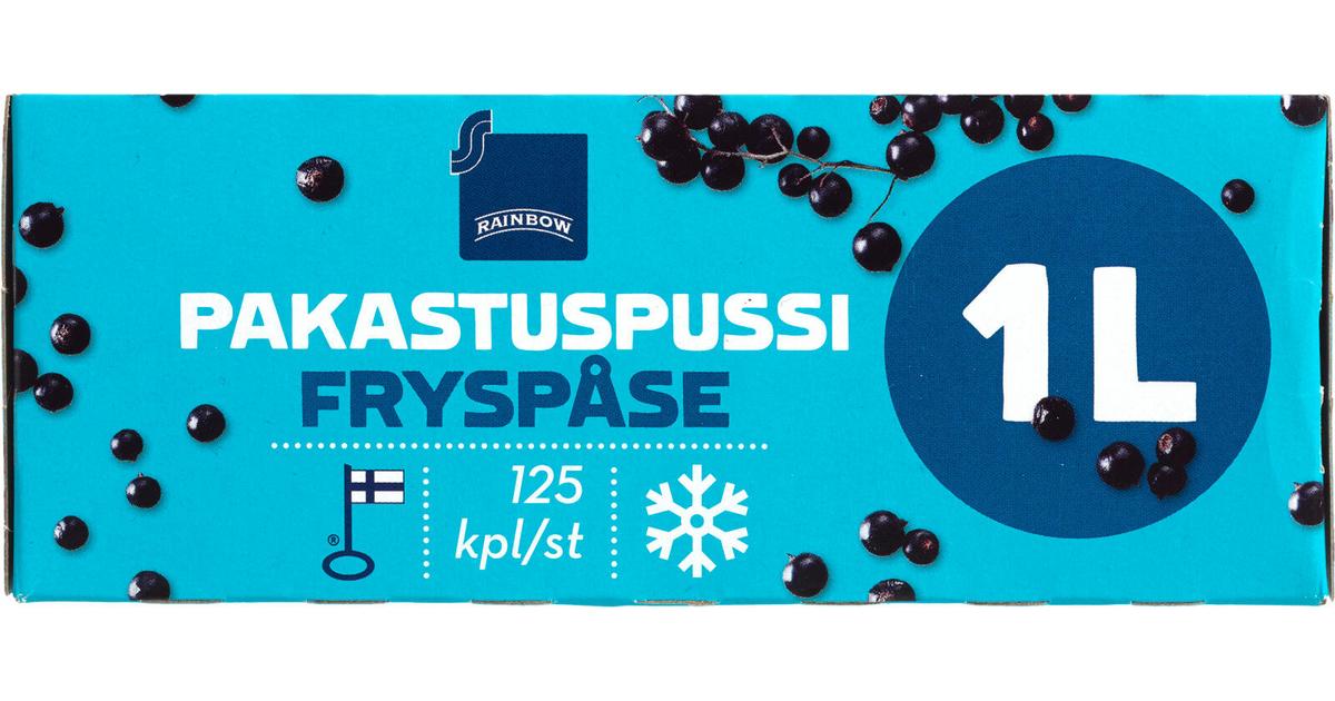 Rainbow pakastuspussi 1l 125kpl | S-kaupat ruoan verkkokauppa