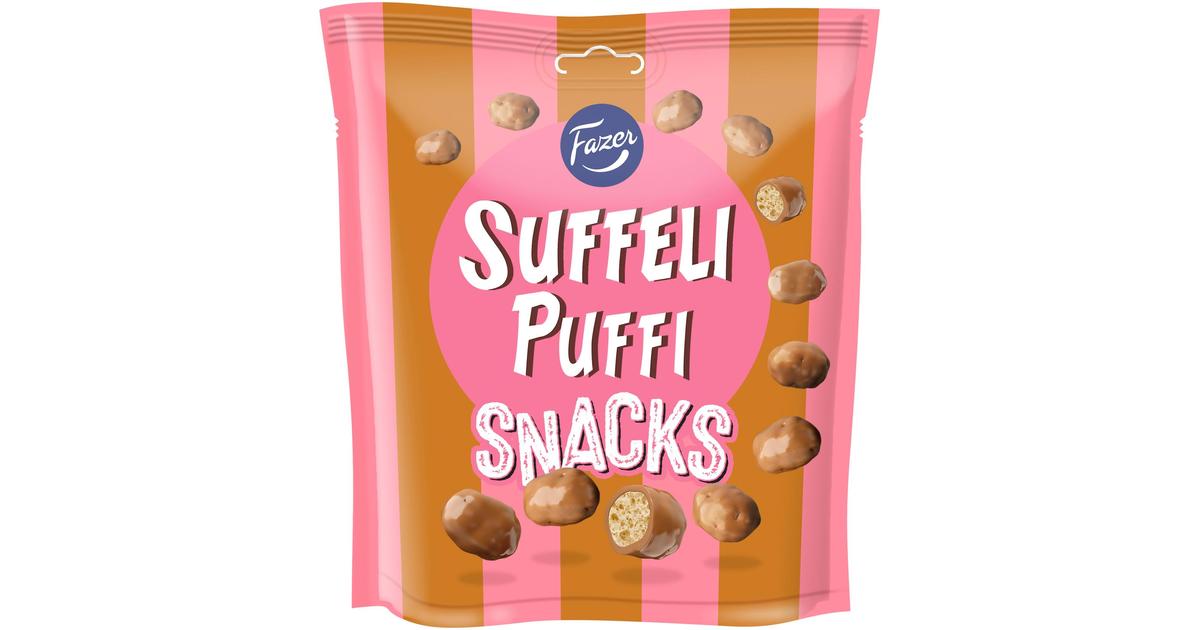 Fazer Suffeli Puffi Snacks pussi 160g | S-kaupat ruoan verkkokauppa
