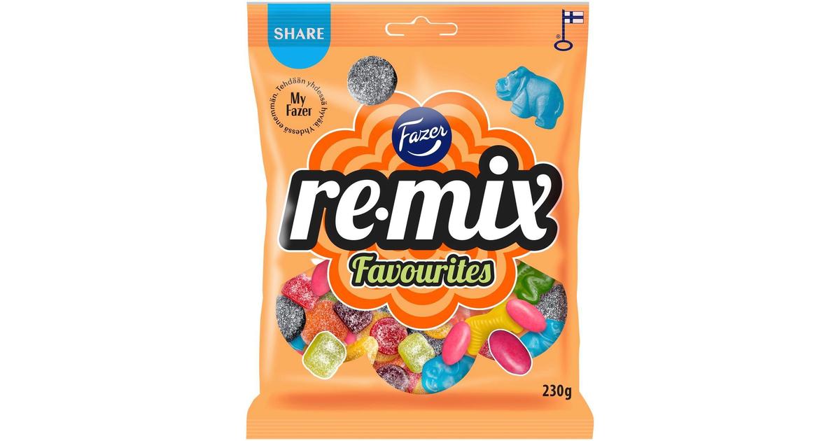 Fazer Remix Favourites karkkipussi 230g | S-kaupat ruoan verkkokauppa