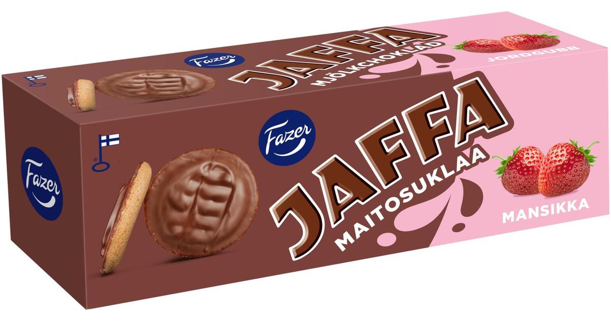 Fazer Jaffa Maitosuklaa Mansikka leivoskeksi 150g | S-kaupat ruoan ...