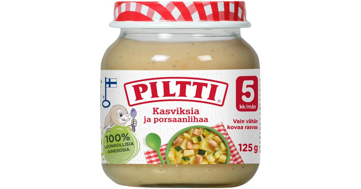 Piltti 125g Kasviksia ja porsaanlihaa lastenateria 5kk | S-kaupat ruoan ...