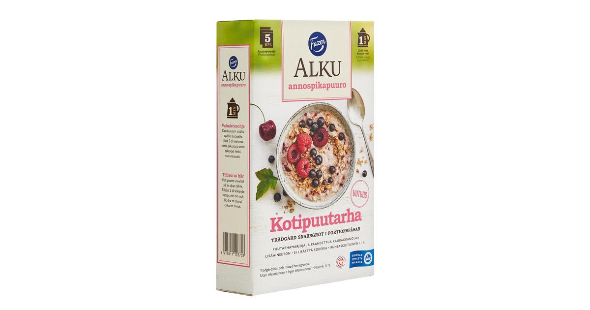 Fazer Alku Kotipuutarha annospikapuuro 200 g (5 x 40 g) | S-kaupat ruoan verkkokauppa