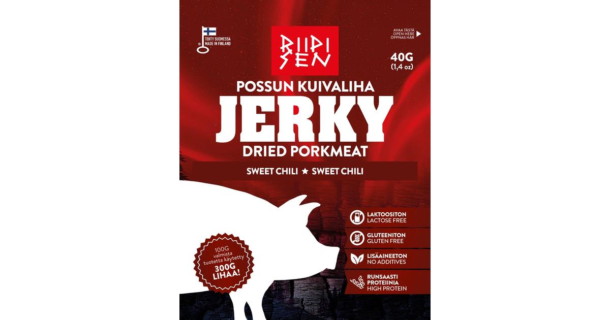 Riipisen Possun kuivaliha Sweet chili 40g | S-kaupat ruoan verkkokauppa