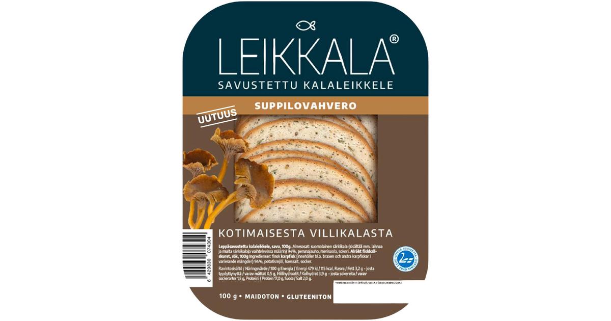 Leikkala- Leppäsavustettu kalaleikkele, suppilovahvero 100G | S-kaupat ruoan verkkokauppa