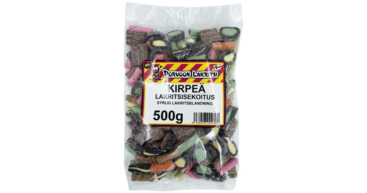 Porvoon Lakritsi kirpeä lakritsisekoitus 500g | S-kaupat ruoan verkkokauppa