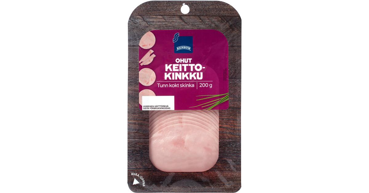 Rainbow Ohut Keittokinkku 200g | S-kaupat ruoan verkkokauppa