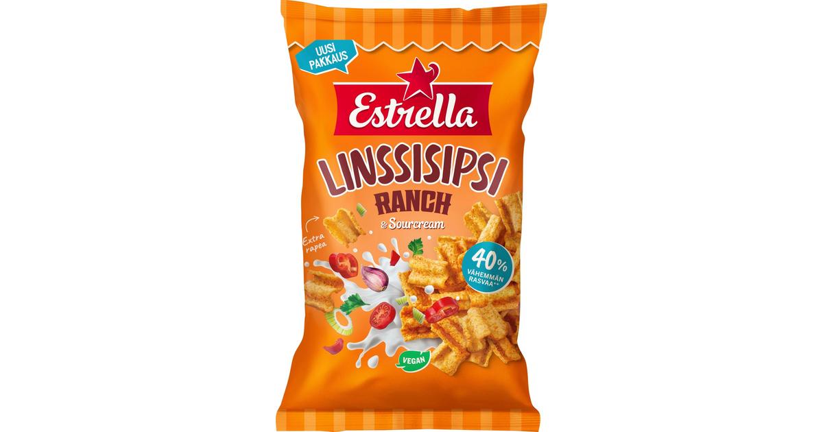 Estrella Linssisipsi Ranch 110g | S-kaupat ruoan verkkokauppa