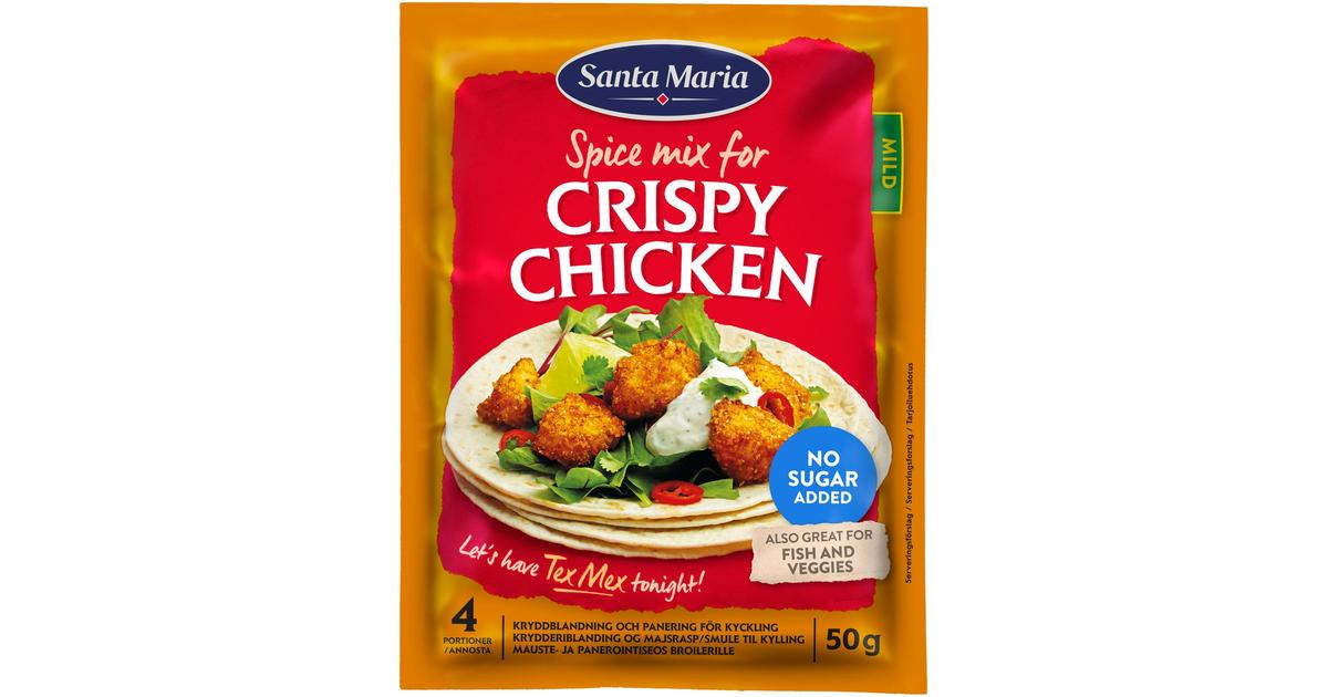 Santa Maria Crispy Chicken Spice Mix Mausteseos kanalle 50 g | S-kaupat ...