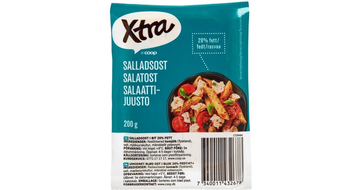 Xtra salaattijuustopala 20% rasvaa 200 g | S-kaupat ruoan verkkokauppa