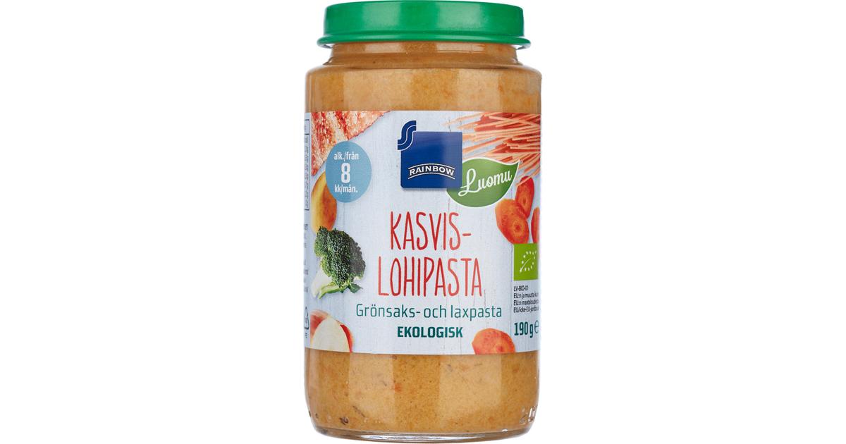 Rainbow luomu kasvis-lohipasta 8kk 190g | S-kaupat ruoan verkkokauppa