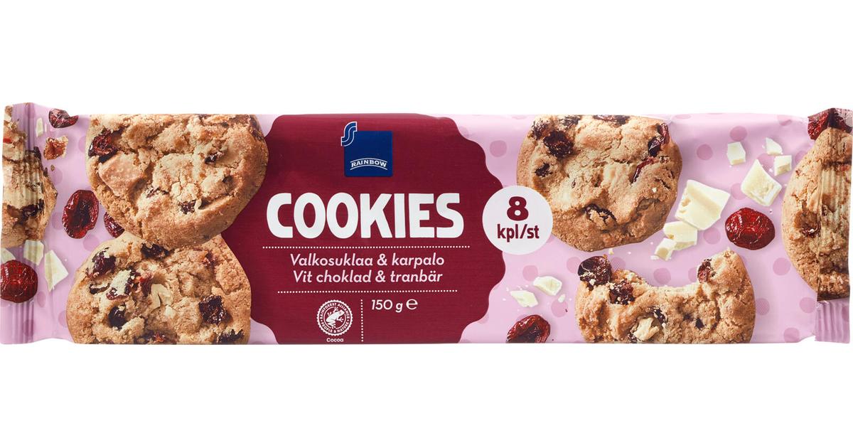 Rainbow Cookies valkoinen suklaa ja karpalo 150 g | S-kaupat ruoan ...