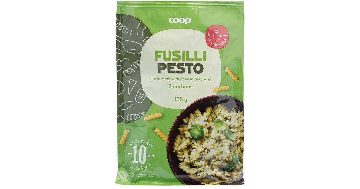 Coop pasta-ateria basilikakastikkeella 155 g | S-kaupat ruoan verkkokauppa