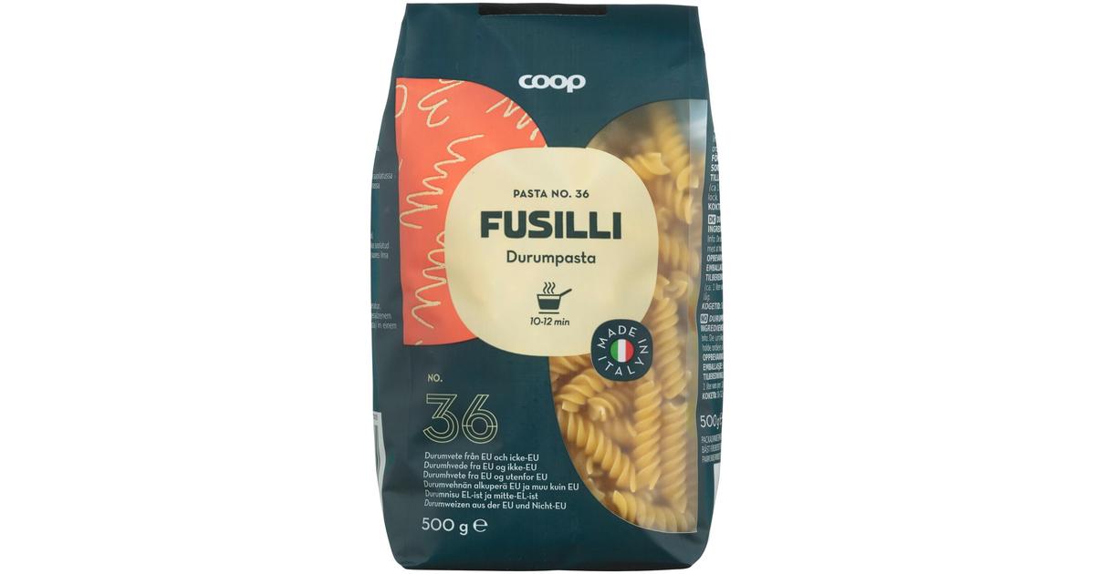 Coop Fusilli pasta 500 g | S-kaupat ruoan verkkokauppa