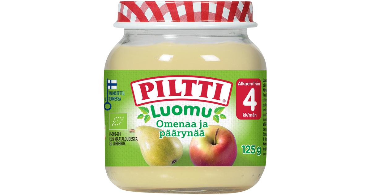 Piltti Luomu 125g Omenaa ja päärynää hedelmäsose 4kk | S-kaupat ruoan ...