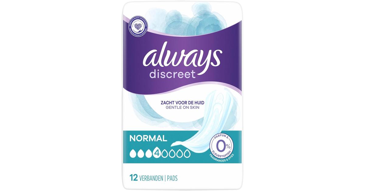 Always Discreet Normal 12kpl inkontinenssiside hajusteeton | S-kaupat ...