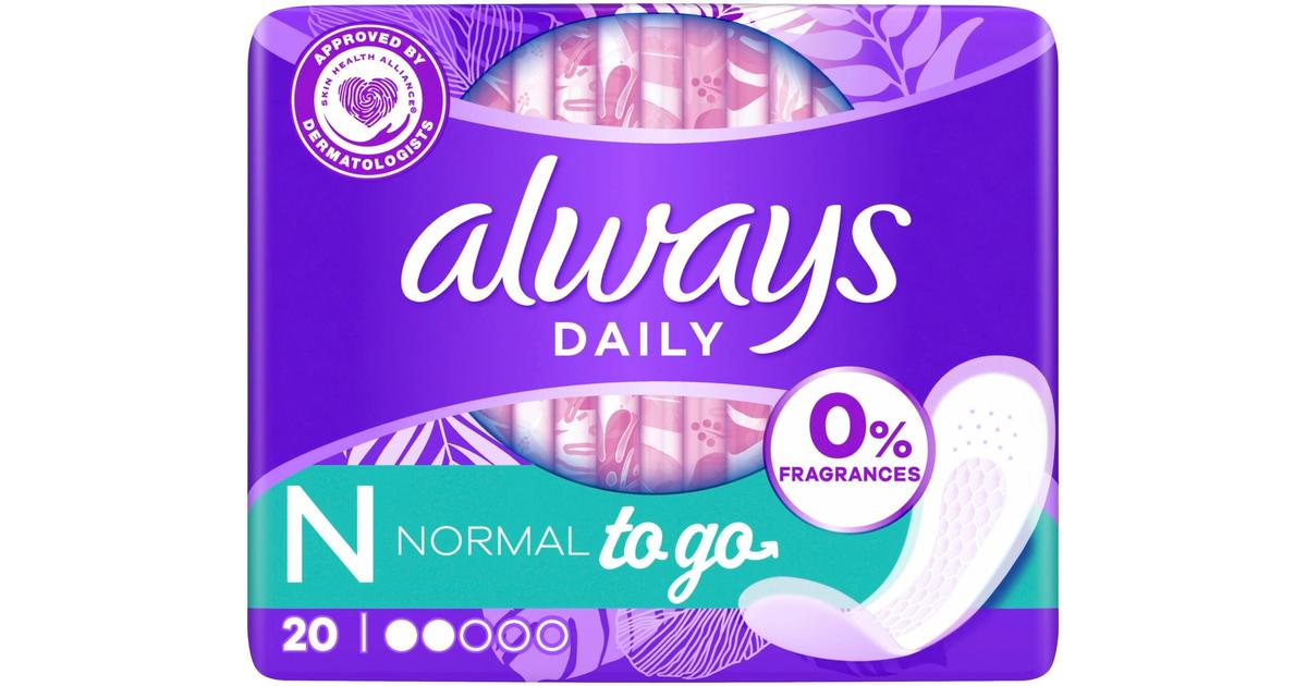 Always Daily Normal to go 20kpl pikkuhousunsuoja | S-kaupat ruoan ...